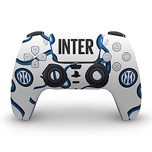 Head Case Designs Officially Licensed Inter Milan Away 2021/22 Crest Kit Vinyl Faceplate Gaming Skin Decal Compatible With Sony PlayStation 5 PS5 Digital Edition Console and DualSense Controller