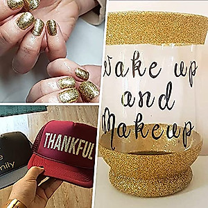 Holographic Ultra Fine Glitter Powder Metallic Resin Glitter 60g PET Flakes Crafts Sequins Epoxy Chips Flakes for Tumblers Slime Jewelry Making (Honey Gold)