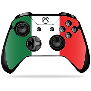 MightySkins Skin Compatible with Microsoft Xbox One X Controller - Italian Flag | Protective, Durable, and Unique Vinyl Decal wrap Cover | Easy to Apply, Remove, and Change Styles | Made in The USA
