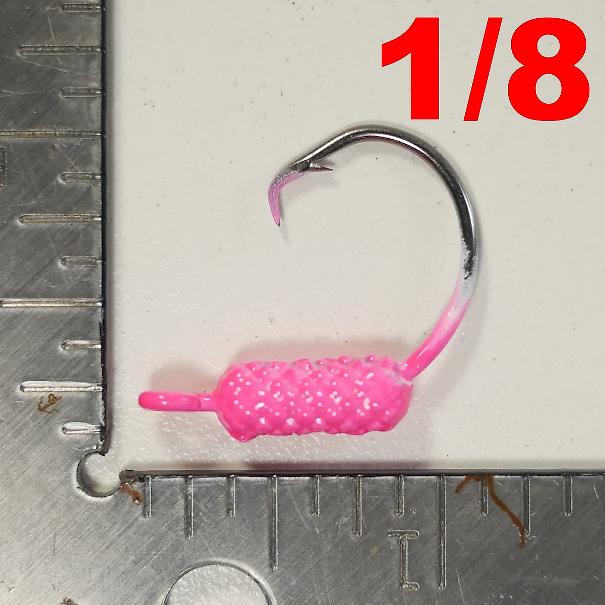 Yellowtail Snapper Weighted Circle Hook Jig - (Pink) 4/0 Hook - 1/8 oz - 25 Pack