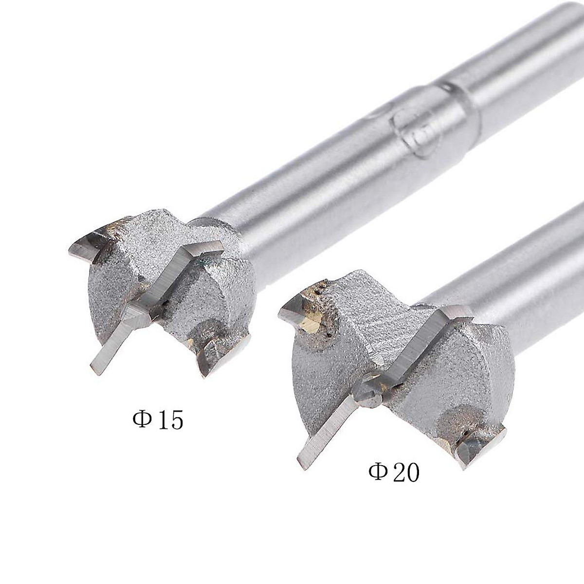 DONJON Forstner Drill Bits Set,Precision Shear Serrated Edge Wood Drilling Forstner Bit,4Pcs(15-40mm) Auger Opener Drilling Wood Plastic Plywood with Round Shank.