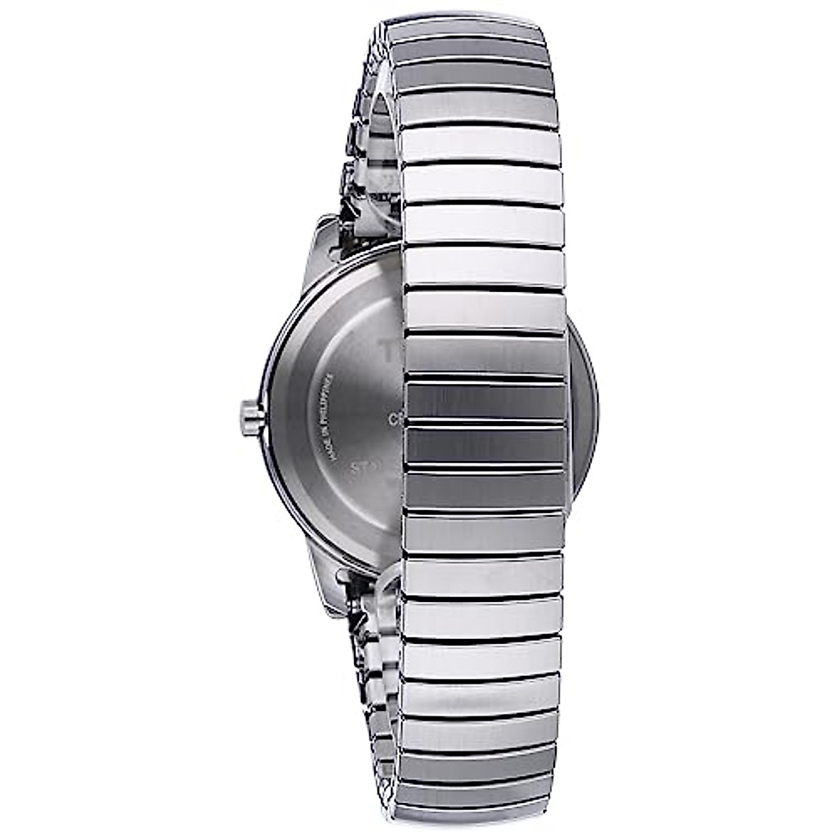 Timex Easy Reader 35mm Day-Date Watch – Silver-Tone Case White Dial with Silver-Tone Expansion Band