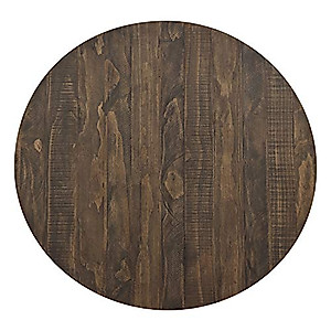 Lexicon Hyacinth Wood and Metal Round Counter Height Table, 36" Dia, Burnished Brown