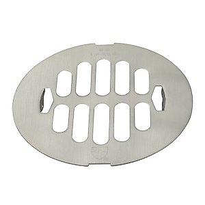 Westbrass 4-1/4" OD Snap-in Shower Drain Strainer, Satin Nickel, D3198-07