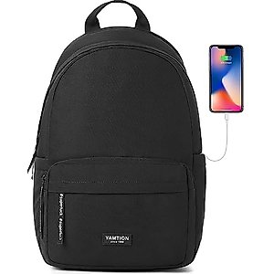 YAMTION Backpack for Men and Women,15.6 inch School College Backpack for Teens,Laptop Backpack Laptop Bookbag with USB Charging port for Business College Travel High School