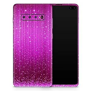 DesignSkinz Abstract Pink Neon Rain Curtain Protective Vinyl Decal Wrap Skin Cover Compatible with The Samsung Galaxy S20 (Screen Trim & Back Glass Skin)