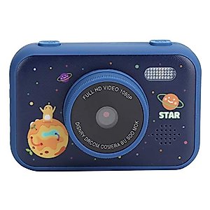 wendeekun Kids Camera,Kids Selfie Camera,3.5in HD Eye Protection Screen MP3 Player Photography Toy Birthday Gift for Children(Navy Blue)