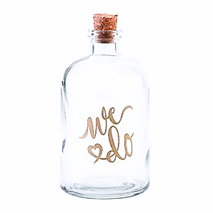 Hortense B. Hewitt Wedding Accessories Sand Ceremony Decanter, We Do, 5.5-Inches