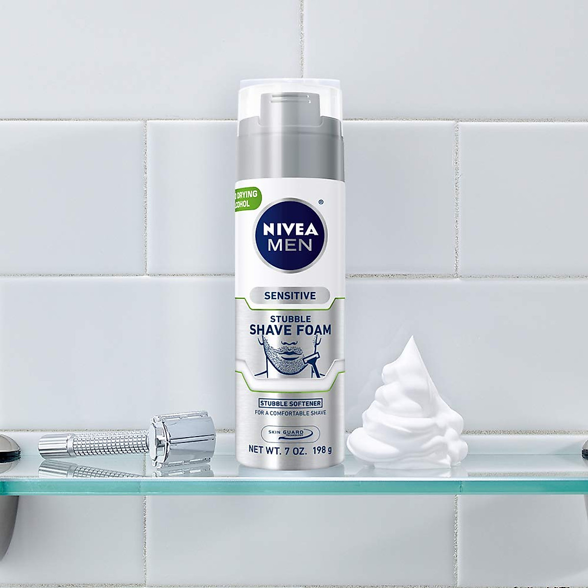 Nivea Men Sensitive Skin & Stubble Shave Foam - Beard Softener For Men - 7 Fl Oz. Can