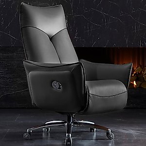 Kinnls Pearl Power Recliner High Back Desk Chair High-Grade Texture Modern Sophistication Executive Swivel Office Chair with Footrest for New Office Life