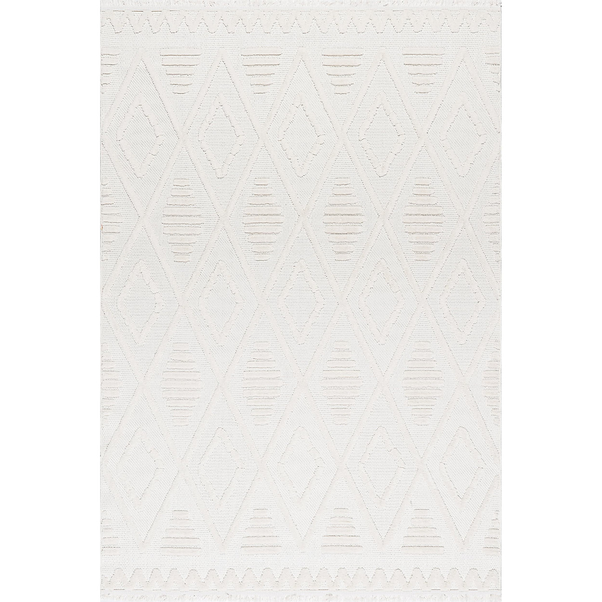 nuLOOM Annaka Trellis 5x8 Area Rug for Living Room Bedroom Dining Room, Cream
