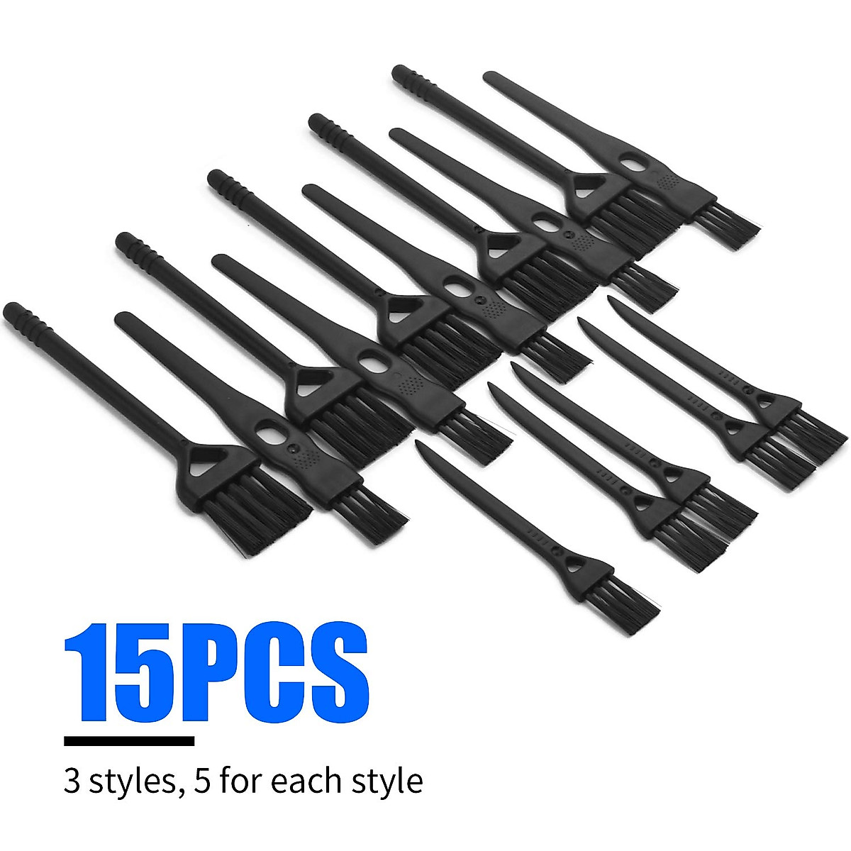 15pcs Electric Shaver Razor Cleaning Brushes Razor Cleaner Set Nylon Bristles Cleaner Brush,3 Styles