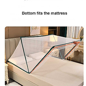 AXB Mosquito Net for Bed, Foldable Mosquito Nets Folding Design for Bedroom and Outdoor Trip,Easy to Install and Wash Mosquito Nets Portable for Adults