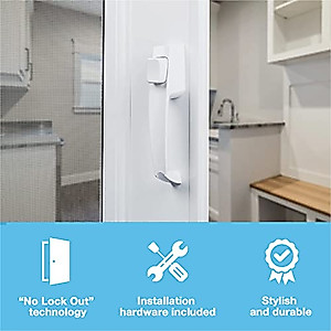 Wright Products - Tie Down Push Button Door Latch for Screen and Storm Doors, White