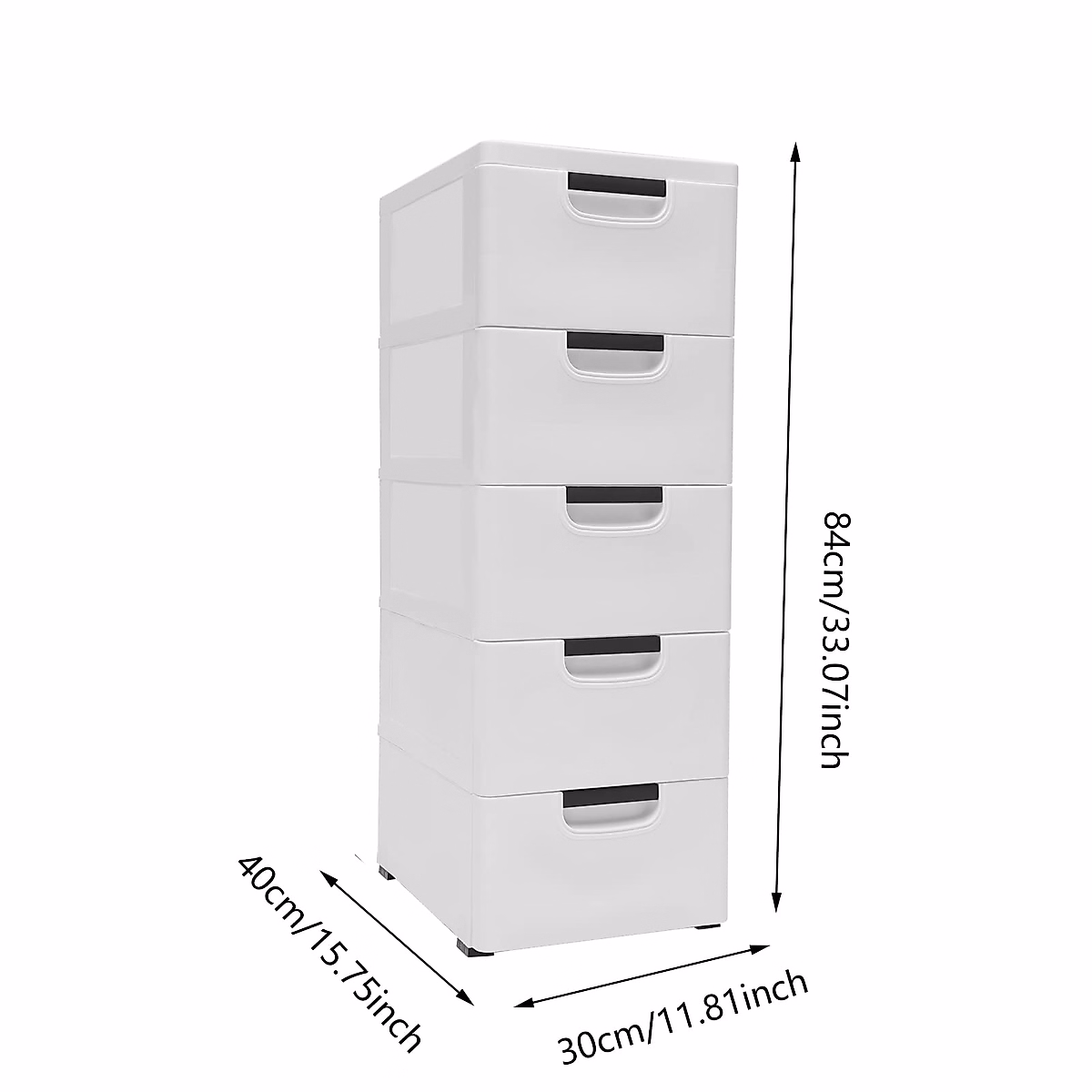 5 Tiers Drawer Plastic Cabinet Rolling Storage Stackable Plastic Drawers Storage Cabinet Clothes Organizer Stand For Storing Books, Office Supplies, Snacks