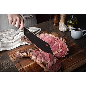 Dalstrong Hybrid Cleaver & Chef Knife - 8 inch - 'The Crixus' - Shadow Black Series - Razor Sharp Black Titanium Nitride Coated - High Carbon 7CR17MOV-X Vacuum Treated Steel - Sheath - NSF Certified