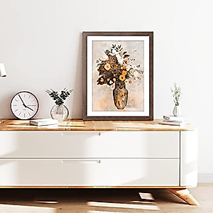 LaVie Home 14 x 18 Poster Frame 2 Packs Brown, Display Pictures 12x16 with Mat or 14x18 Without Mat, Horizontal or Vertical Wall Gallery Poster Frames with High Definition Plexiglass Suitable for Family Photos, Christmas, Anniversary, Wedding, Home Decor