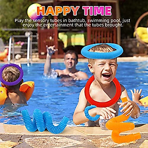 30 Pack Pop Tubes Sensory Toys, Connectable and Extendable Fidget Toys for Stress Relief, Party Favors for Kids, Treasure Box Toys for Classroom Prizes,Last Day of School Gifts for Kids