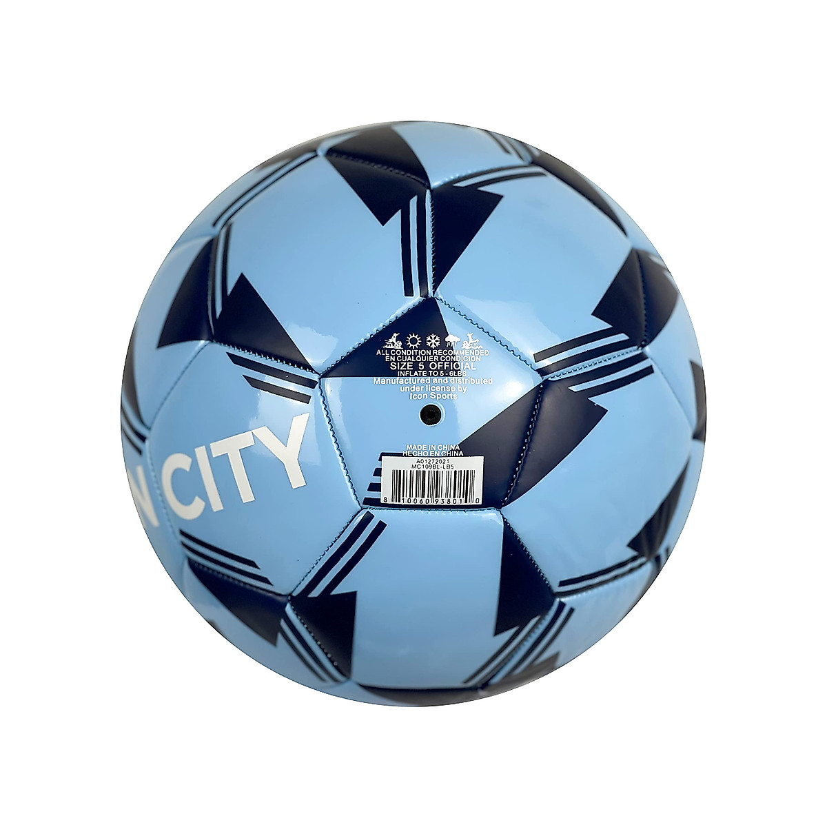 Icon Sports Manchester City Soccer Ball #4, Licensed M. City Ball (Size 4)