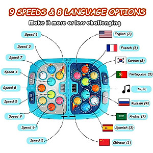 EPAPHRAS Whack Mole Game Toy for 3+ Year Old, Large Size Pounding Toy with PK Mode, Interactive Educational Toys Early Developmental Toys for Kids, Birthday Item