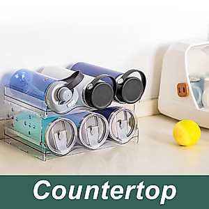 TIPGO Water Bottle Organizer for Cabinet - 2 Pack Cup Organizer for Kitchen Cabinets, Water Bottle Storage Rack, Tumbler Organizer for Kitchen Cabinets, Starbucks Cup Organizer