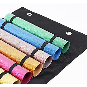 Loloka 2 Packs Vinyl Storage Organizer with 48 Compartment, Vinyl Roll Holder, Vinyl Storage Rack with 2 Hooks, Hanging Organizer Storage with 96 Roll Compartments (Black,96)