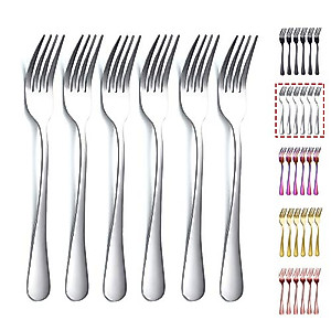 Kyraton Dinner Fork 6 Pieces, Stainless Steel 8.17 Inch Forks Silverware, Table Forks Set of 6