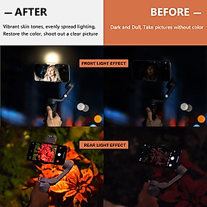 STARTRC OM Fill Light for DJI OSMO Mobile 6/OM 5/OM SE/OM4 SE/Insta360 Flow,Magnetic Fill Light Compatible with DJI Osmo Gimbal Stabilizer Accessories