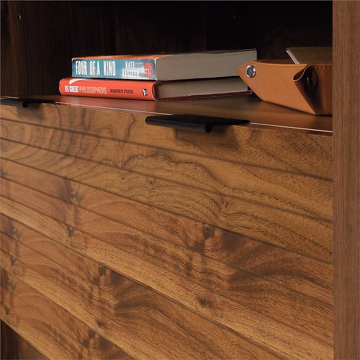 Sauder Harvey Park Engineered Wood Lateral File Storage Cabinet in Grand Walnut