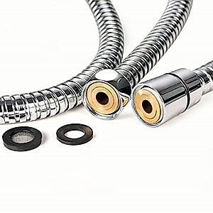 Purelux Shower Head Hose 118 Inches (3 Meters or approx. 10 Feet) Extra Long Handheld Showerhead Extension, Universal Replacement Made of Stainless Steel Polished Chrome