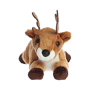 Aurora® Adorable Mini Flopsie™ Deer Stuffed Animal - Playful Ease - Timeless Companions - Brown 8 Inches