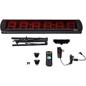 GANXIN Portable 5'' High 6 Digits LED Race Clock with Tripod for Running Events, Countdown/up Digital Race Timer, 12/24-Hour Real Time Clock, Stopwatch by Remote Control, Red Color