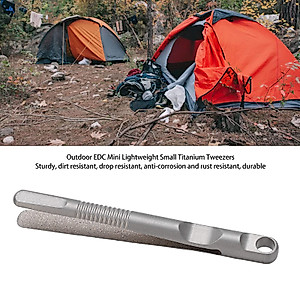 Mini Keychain Tweezer, EDC Mini Keychain Tweezer Alloy Portable TC4 Small Tweezer Outdoor Gadget Mini Tool