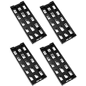 QWORK Antistatic ESD Circulation Rack Shelf - Plastic Black Rack with 25 Slots for PCB Storage (4 Pack)