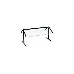 Carlisle FoodService Products Sneeze Guard with Aluminum Frame for Catering, Buffets, Restaurants, Plastic, 48 X 29.12 X 25.5 Inches, Black