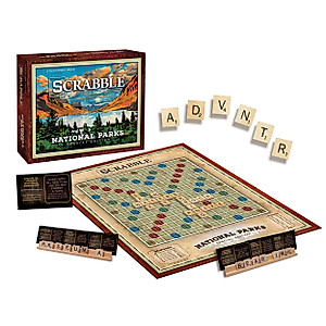 USAopoly Scrabble: National Parks | Ages 8+ | 2-4 Players | 1 Set, Brown