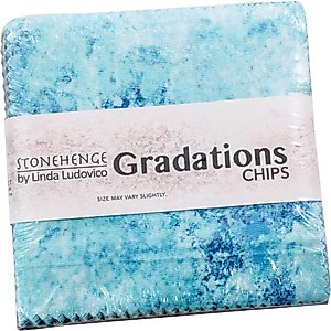 Linda Ludovico Stonehenge Gradations II Midnight Chips 42 5-inch Squares Charm Pack Northcott, Assorted, CGRAD42-49