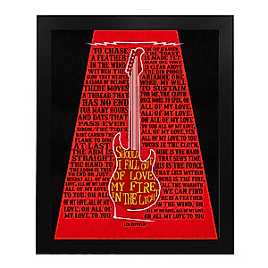 Led Zeppelin - All My Love Song Lyric Wall Art Print, This Ready to Frame Modern Music Wall Art Poster is Perfect For Home, Music Room, Studio, And Living Room Decor Aesthetic - Unframed - 8x10"