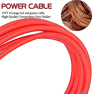 4 Gauge Audio Amplifier Installation Wiring Systems KIT,Make Connections and Brings Power to Your Radio,Subwoofers and Speakers