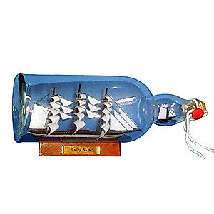 Hampton Nautical Cutty Sark Model Ship in a Glass Bottle, 11"