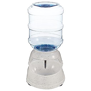 Amazon Basics Gravity Pet Waterer for Dogs and Cats, Small, 1 Gallon Capacity, Gray