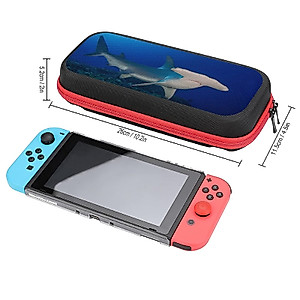 Hammerhead Shark in Wild Travel Carrying Case Game Bag for Nintendo Switch Console Accessories Holds 20 Game Card Bag