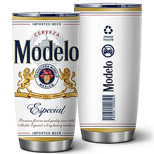 ATHAND 20 oz Modelo Beer Inspired Tumbler Cups with Lid, Stainless Steel, Double Wall, Insulated Tumblers Travel Coffee Mug, Birthday Christmas Gifts For Women Men