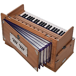 Bhava Classic "Kirtan" Harmonium | Standard Edition | Professionally Tuned | Shipped from U.S. | 42 Key,Portable Harmonium Perfect for Yoga,Kirtan | Travel Ready,Fits in Overhead Compartment Natural