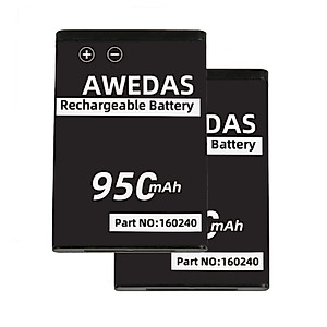 AWEDAS (2Pack) 160240 Replacement Battery 950mAh [Upgraded] for Steelseries 61298RX Arctis Pro Wireless Gaming-Headset Siberia 800 Siberia 840 Steelseries 160240 Gaming-Headset Replacement Battery