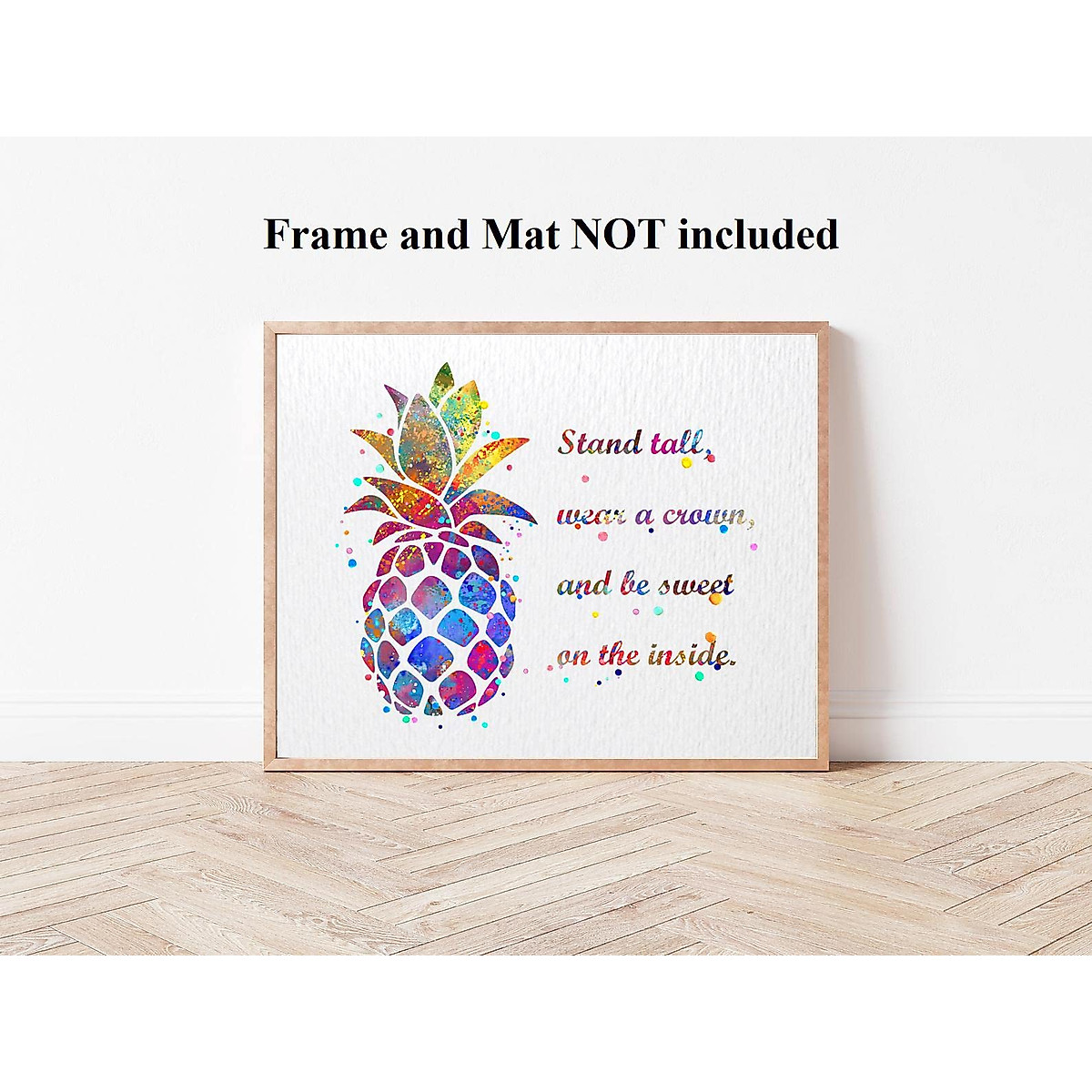 Dignovel Studios 8X10 Unframed Pineapple Mother Daughter Quotes Wear Crown Stand Tall Watercolor Art Print Inspirational Wall Art Housewarming Office Home Decor DN553