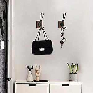 Rustic Towel Hooks for Bathroom Wall Mounted 2 Pack Farmhouse Towel Holder Wall Hooks for Hanging Coats Metal Bath Towel Hooks Vintage Robe Clothes Hanger Heavy Duty Wall Hooks