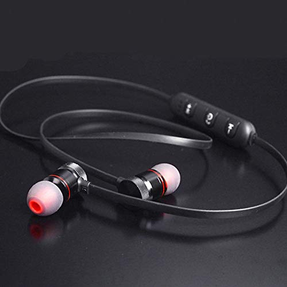 heave Wireless Earbuds,Sports Bluetooth Headphones Wireless Headsets Neckband V4.1 Magnetic in-Ear Earbuds with Waterproof Built-in Mic,6 Hours Playtime Black