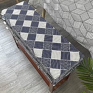 KRIDDR 4cm Thick Bench Cushion 2 3 Seater Chair Cushion Indoor Outdoor Garden Bench Seat Cushion for Bay Window Dining Patio