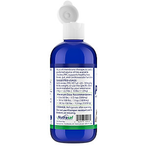 Nutrasal PPC-Vet Polyunsaturated Phosphatidylcholine Liver and Brain Health Supplement for All Sized Cats and Dogs 1000mg PPC / 5mL - Liposomal Liquid 8 oz